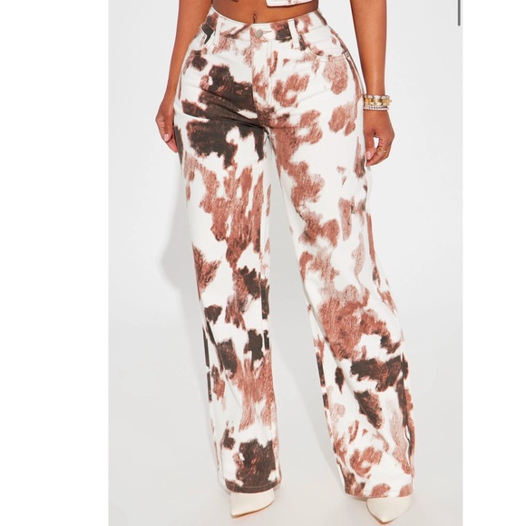 Jeans | Cow Print Jeans | Poshmark